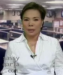 Susan Enriquez and her white blouse!