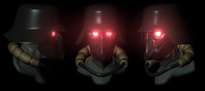 Leslie Robert Ulmer III: 3D Modeling & Animation: Jin Roh Helmet WIP