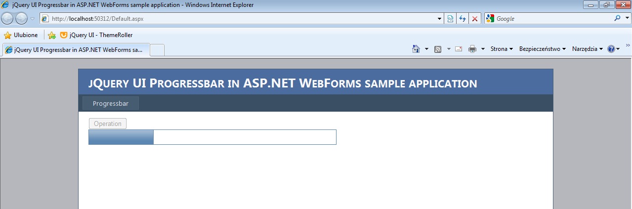 Reporting server side operation progress with jQuery UI Progressbar