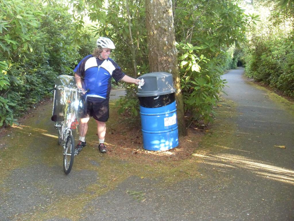 Walk&RideFlorence: Trash cans along Munsel Creek Bike Path please