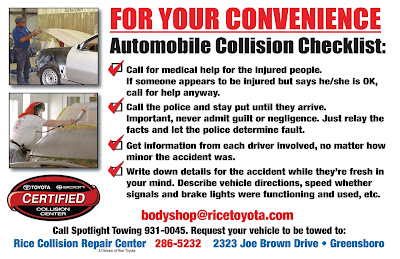 Rice Toyota Scion: Collision Checklist