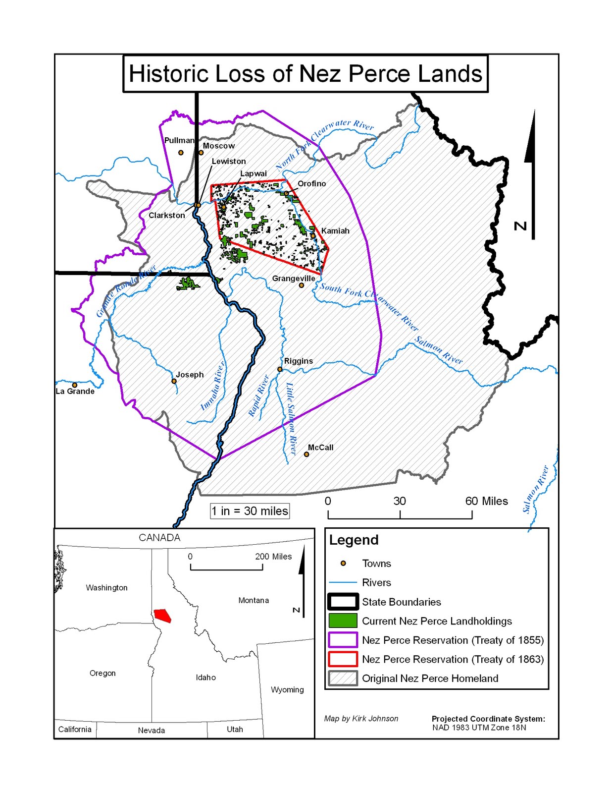 Kirk's Map Redux: Another horrible sequel.: Historic Loss of Nez Perce ...