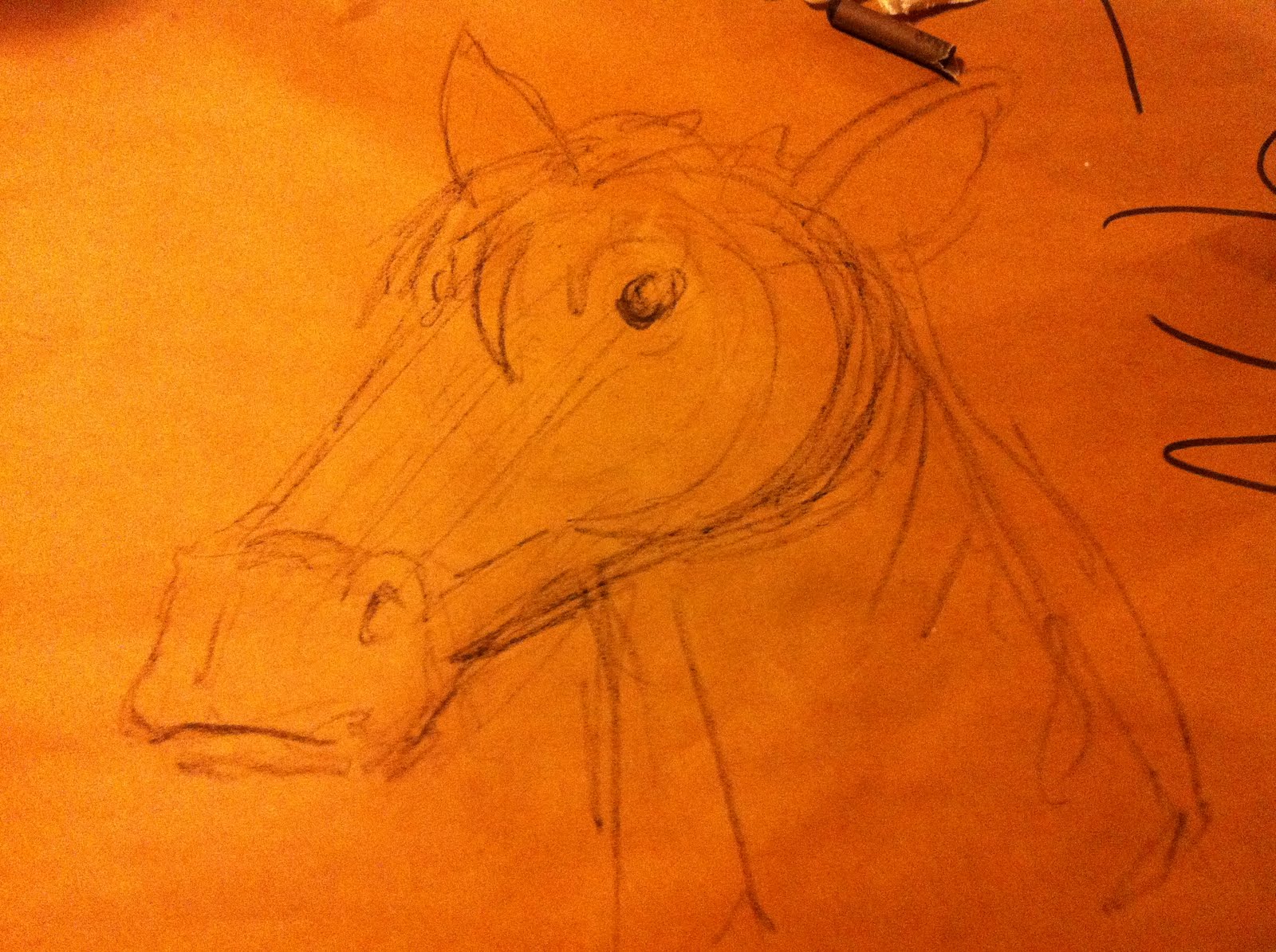 A Million Bad Drawings: Another horse attempt! Bad Drawing #42!