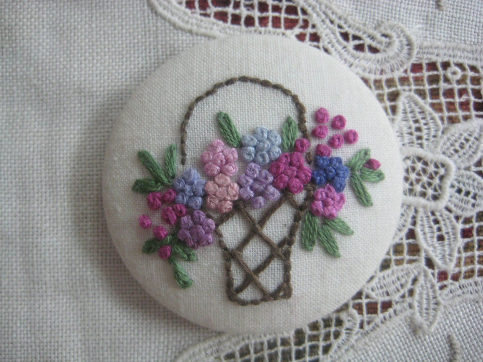 Bird Nest On The Ground: French Knot Buttons