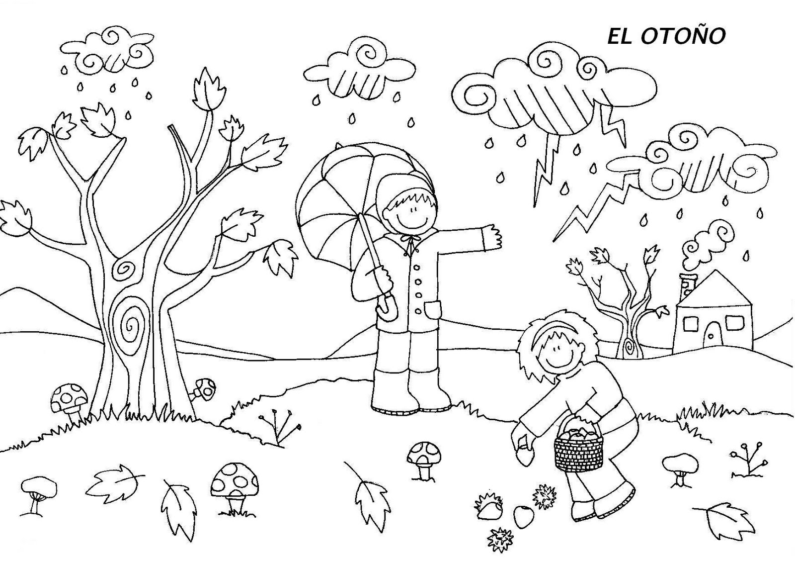EDUCABLOG DE ALHABIA: Colorea el otoño