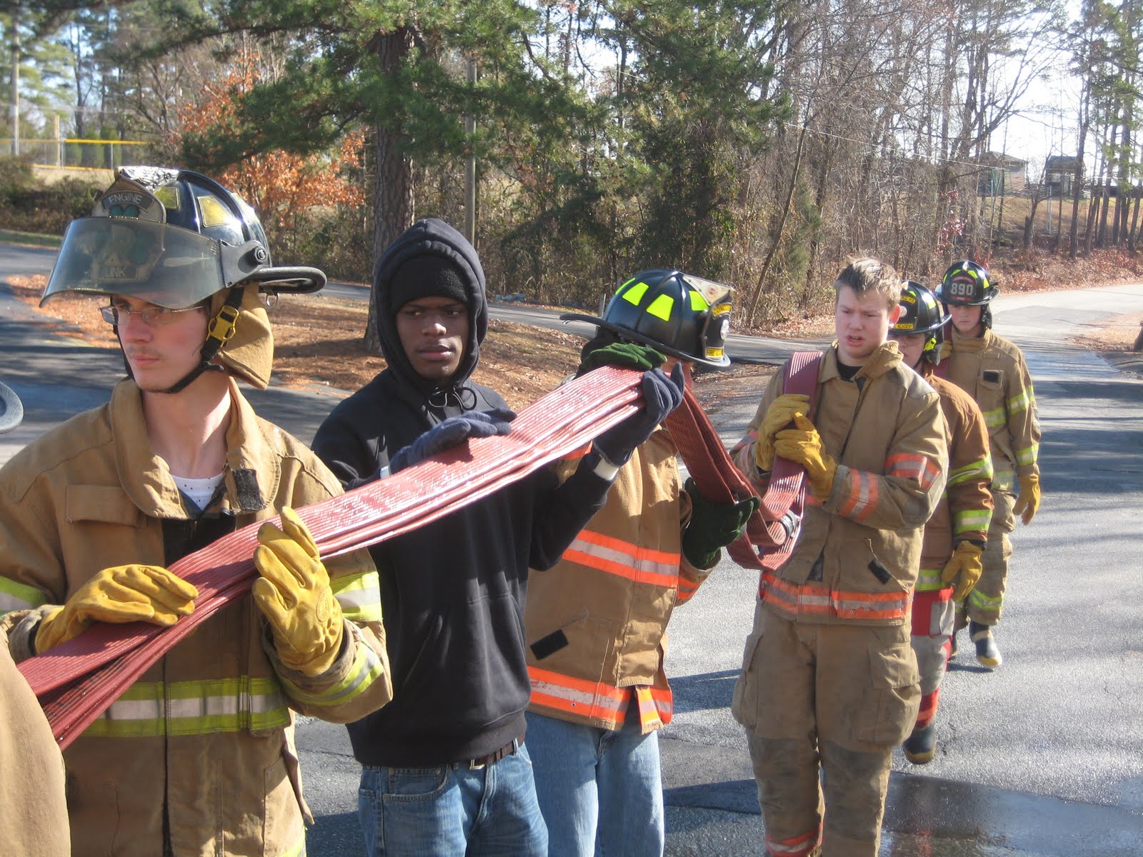 Concord High School Fire Academy: Packing and Deploying Hose Lines