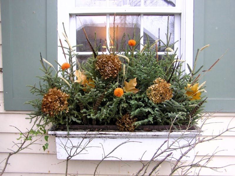 The Daily Uptown Country: HAPPY THANKSGIVING: Carole's Fall Window Boxes
