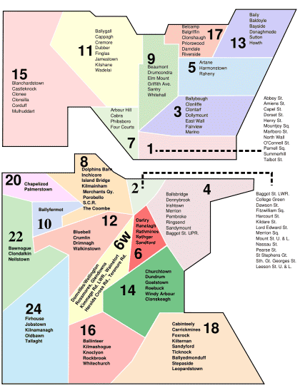 Vivir en Dublin: LAS ZONAS DE DUBLIN