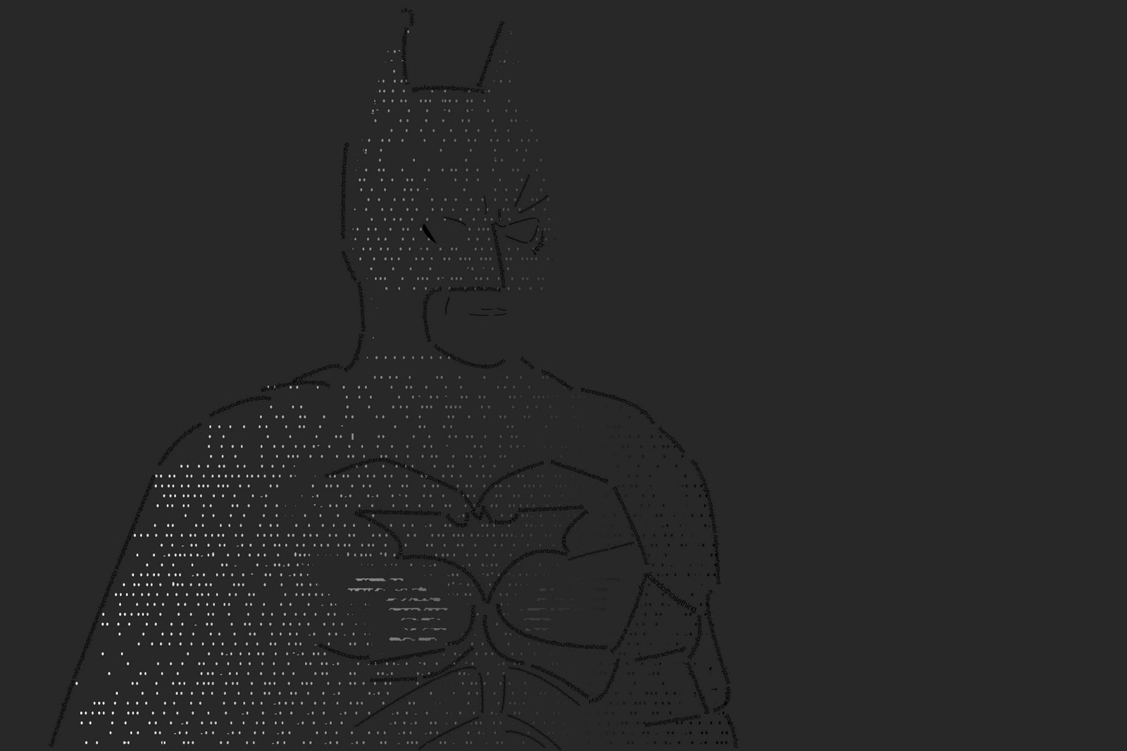 Grade 12 Graphic Arts: Batman Text Art