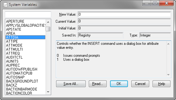 The Wish Software Blog A Few Useful Autocad System Variables