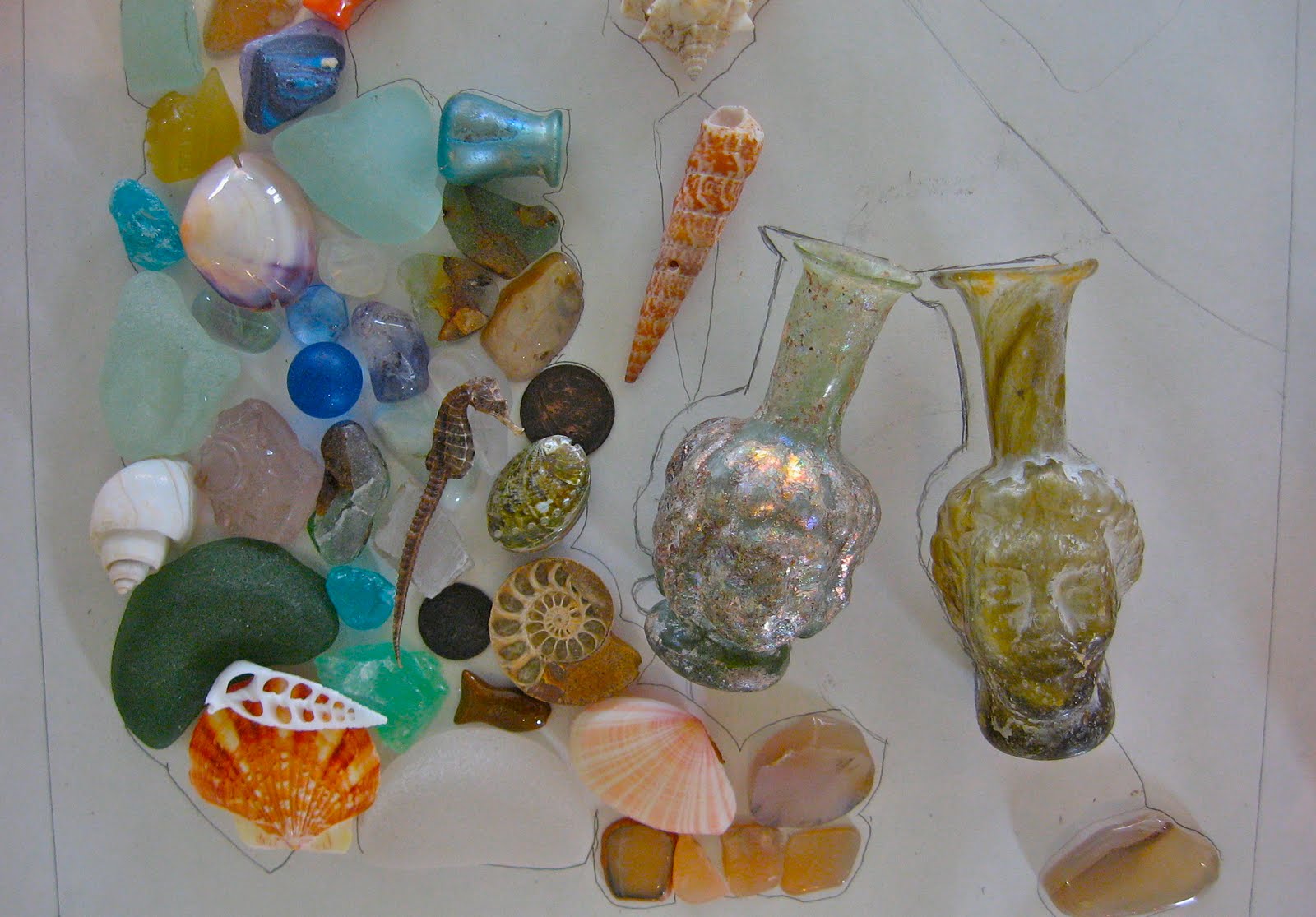 Laura Fuller Glass assemblage stained glass relief