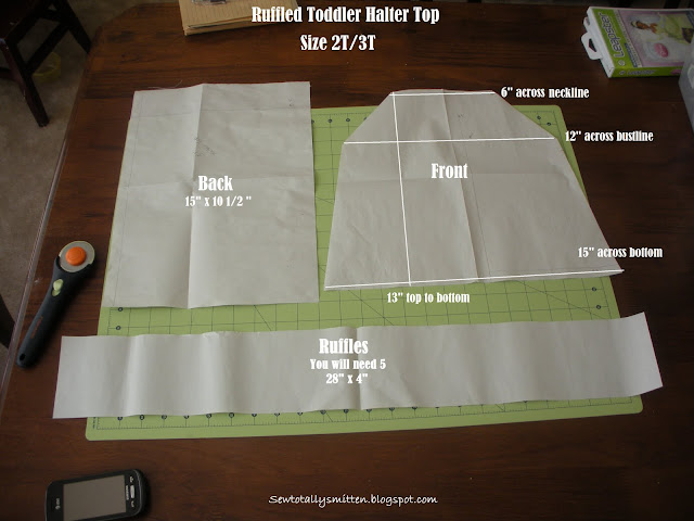 Sew Totally Smitten: Ruffled Toddler Halter Top