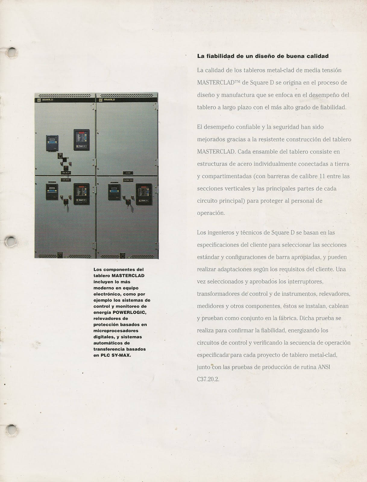 Subestaciones Eléctricas: catalogos de tableros Masterclad