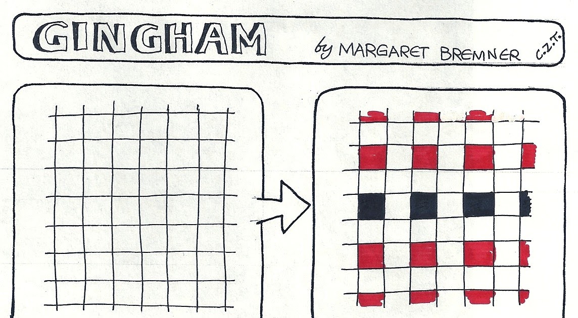 Enthusiastic Artist: GINGHAM tangle instructions