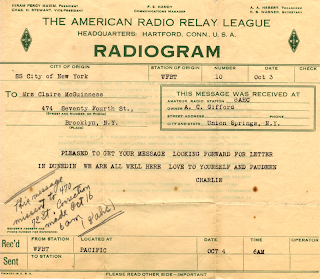 Charles KJ4NGS Ham Radio Blog: ARRL Radiogram from 1928