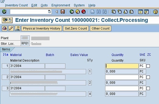 Systems in Seconds: INPUT INVENTORY COUNT IN SAP MM MODULE