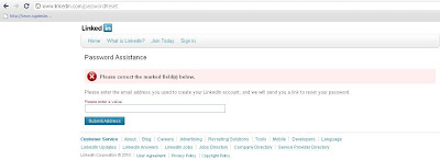 Shiva Mathivanan: LinkedIn – Error message is valid but unhelpful