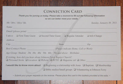 Victoria's Blessings: Connection Card