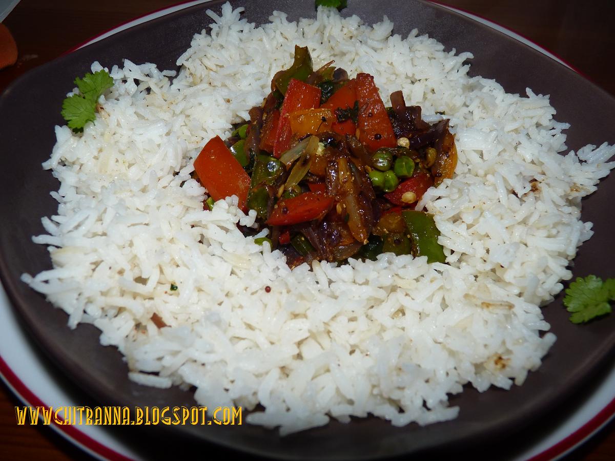 Chitranna: Capsicum(colour full) Rice