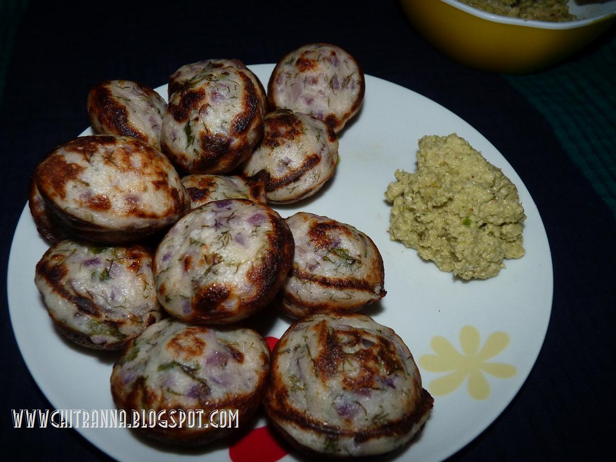 Chitranna: Dill Paddu With Spicy Chutney....