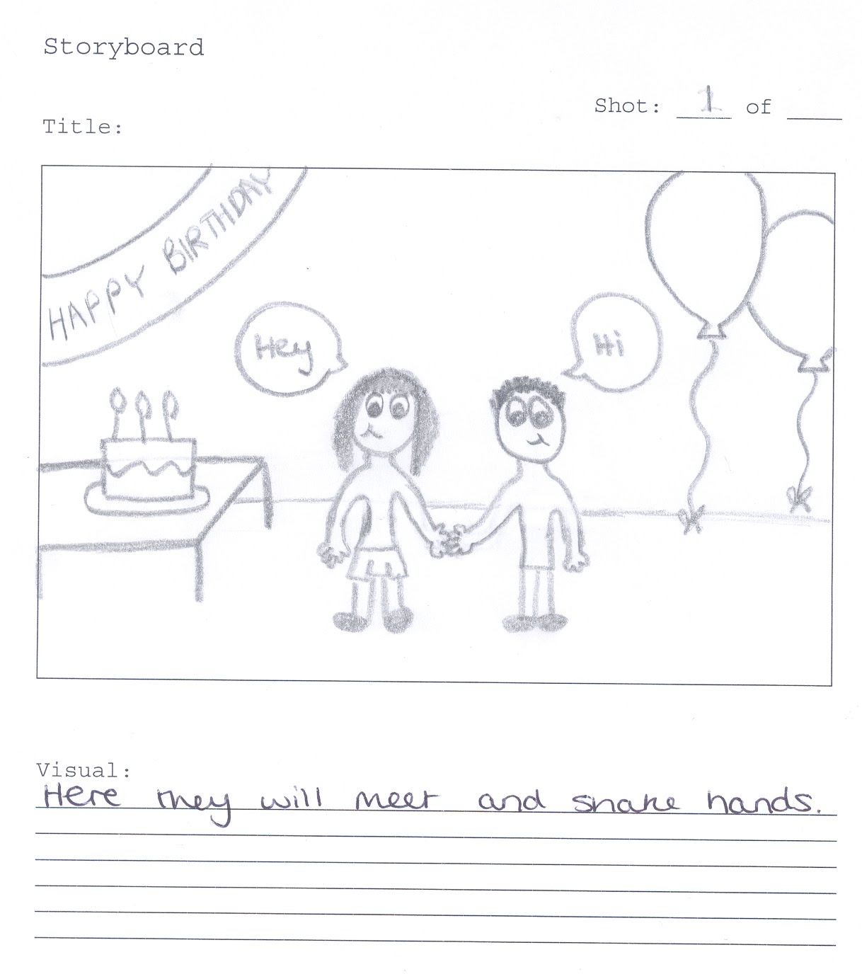 AS Media Production: Romantic Comedy - Storyboard