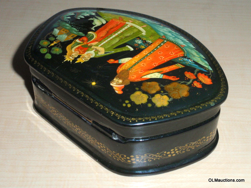 Russian Lacquer Boxes: Palekh Signed Russian Lacquer Box Prince ...