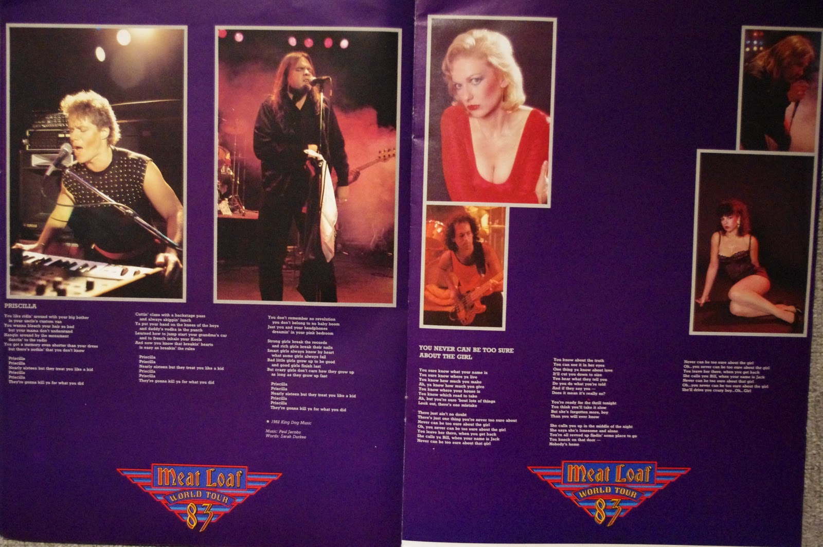 Meat Loaf - Vinyl, Singles 7"/12" and other stuff: Tour Program ---- 1983