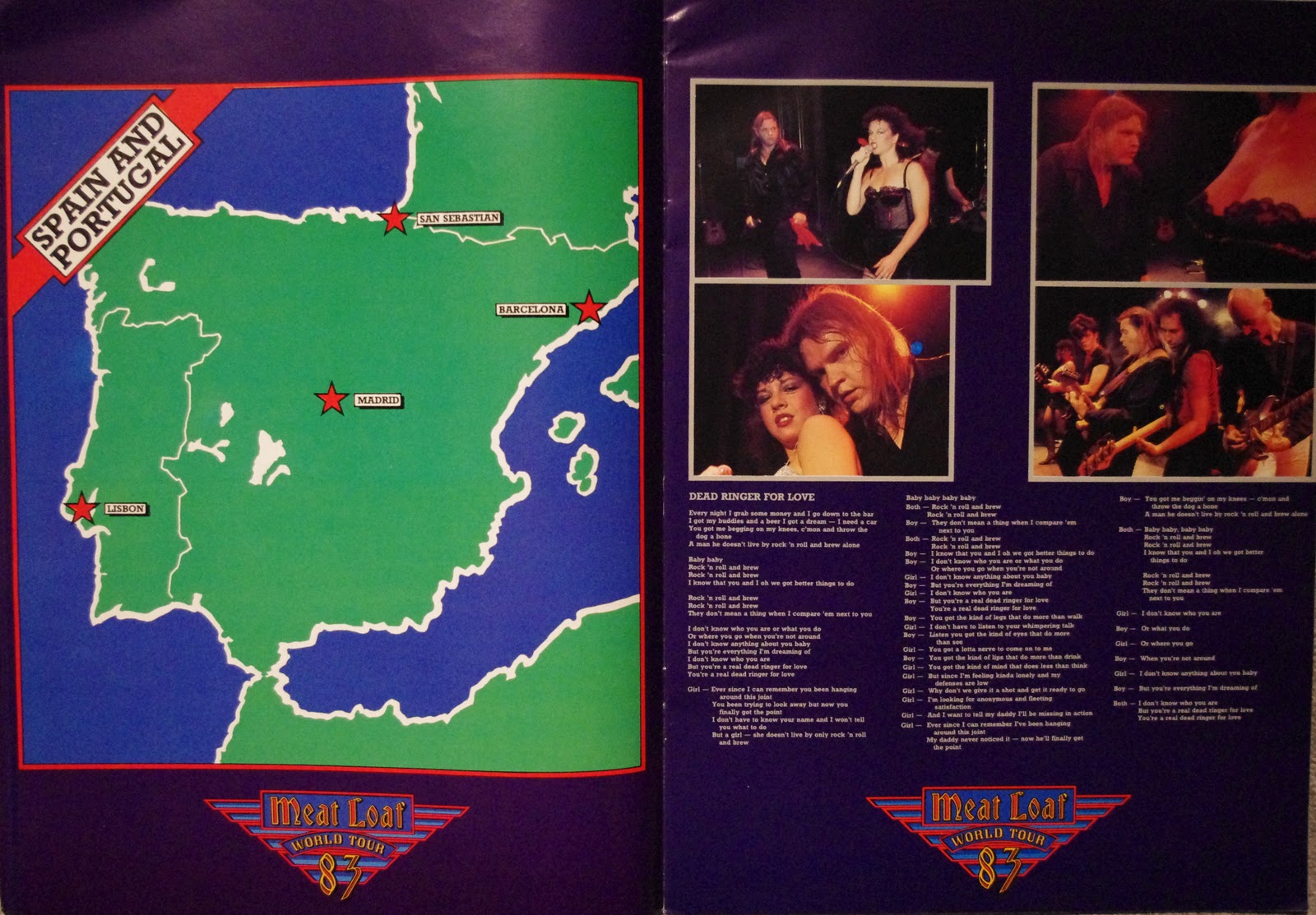 Meat Loaf - Vinyl, Singles 7"/12" and other stuff: Tour Program ---- 1983