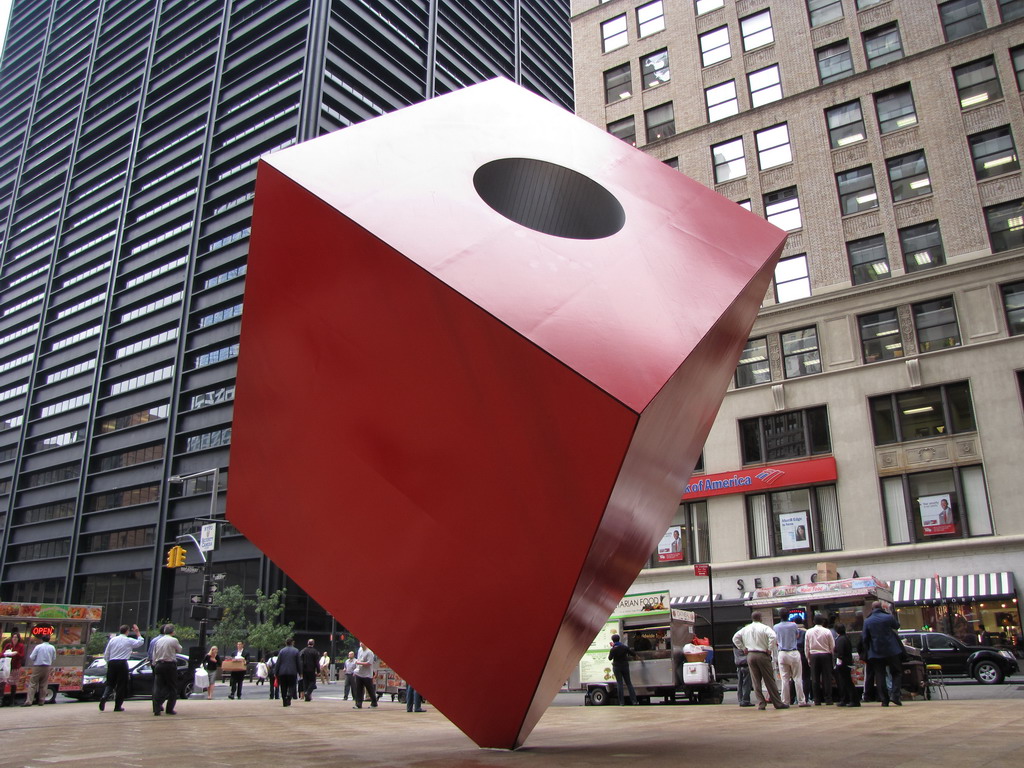 Come fly with me: Isamu Noguchi's red cube in New York