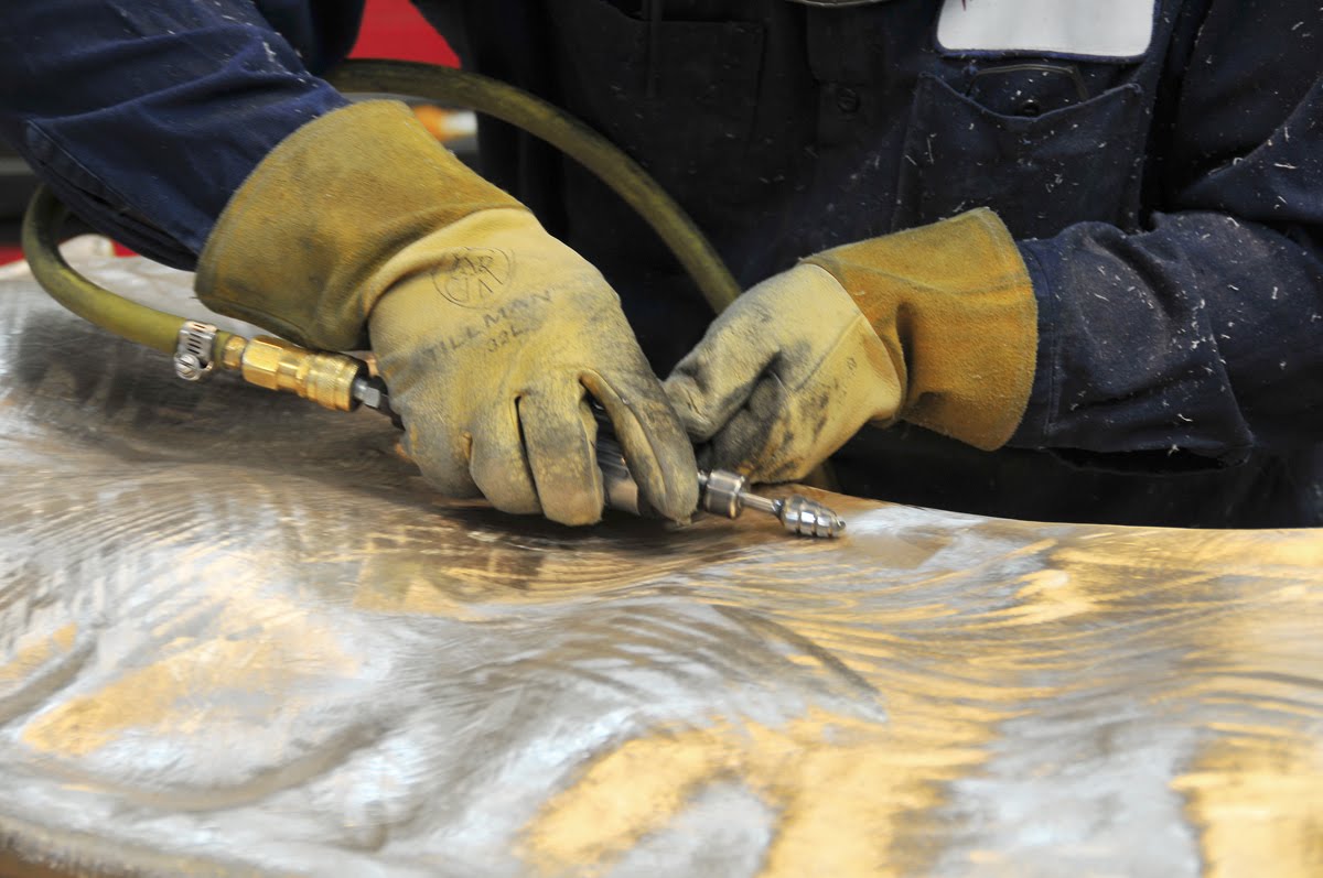 Sculpting Bean Pods: Metal Chasing and additional welding.