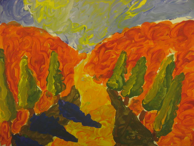 MaryMaking: More Finger Painted Fauvist Landscapes