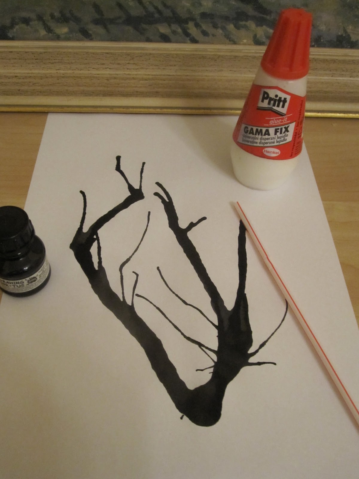 Parenting in Prague: Blown-Ink Fall Trees