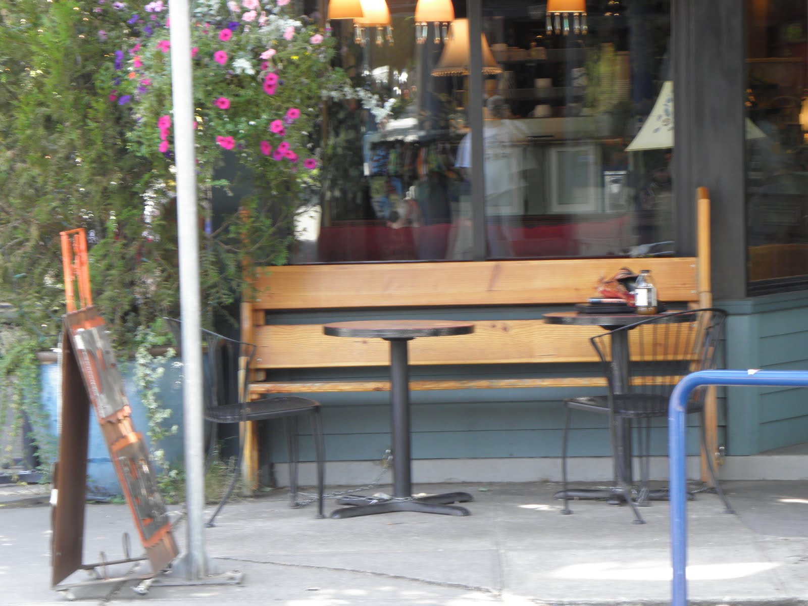 For the Love Of Benches Continued . . .: Coffee shop bench