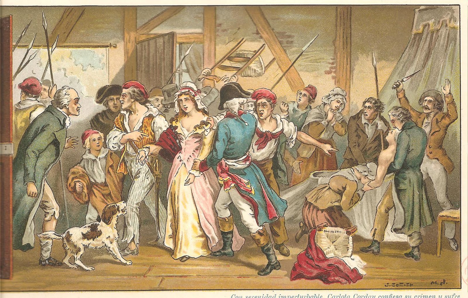 Con el corazón en la mano: Carlota Corday después de dar muerte a Marat