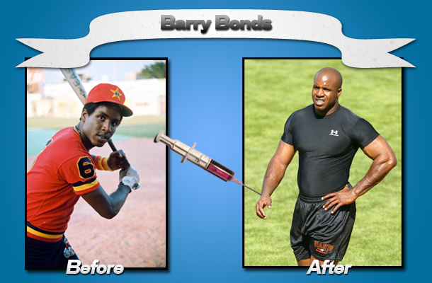 barry bonds before and after steroids