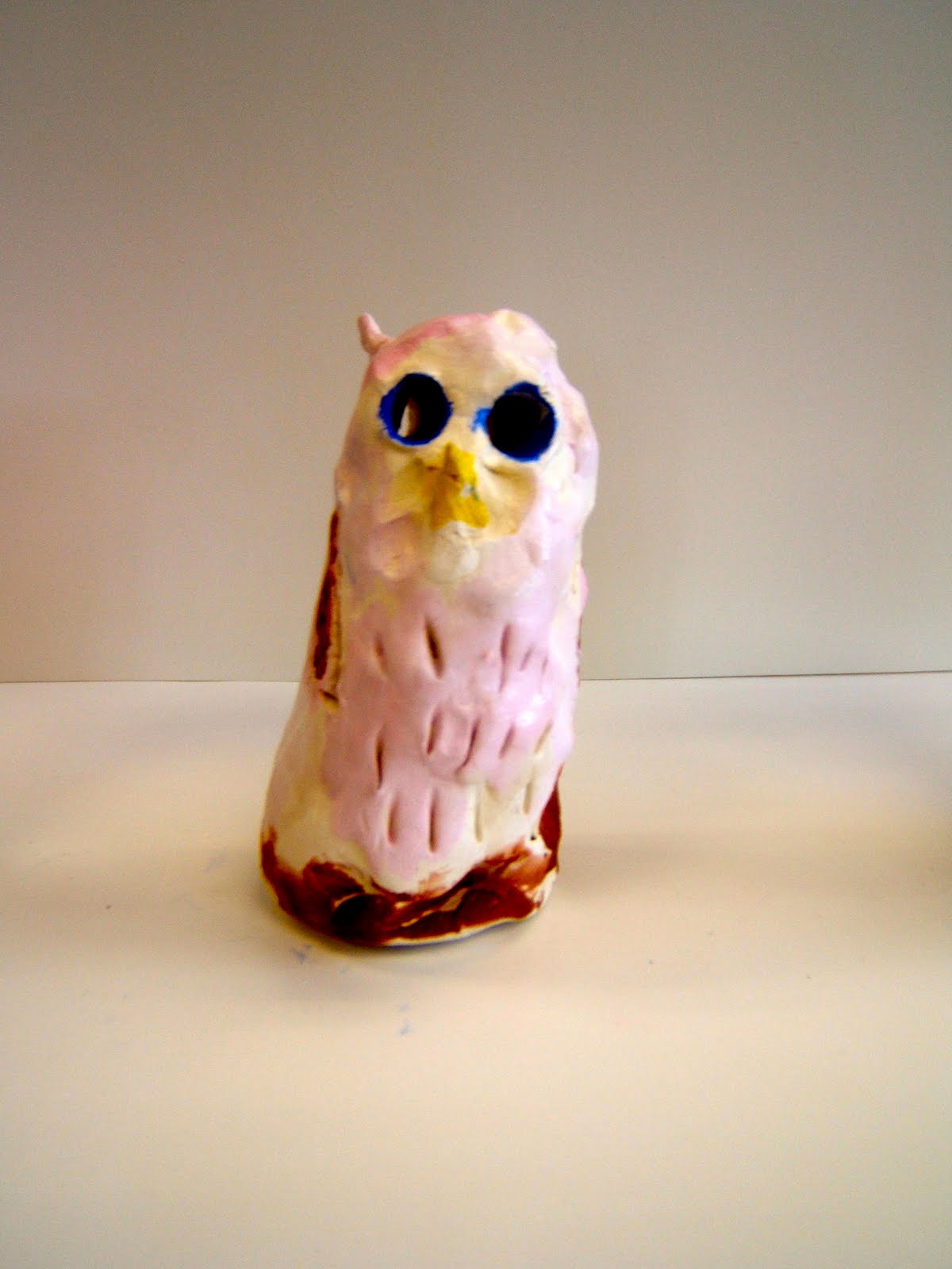 RIVERSIDE ELEMENTARY ART: Clay Owls