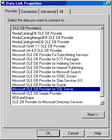 Classic ASP: Openining Connection with OleDB
