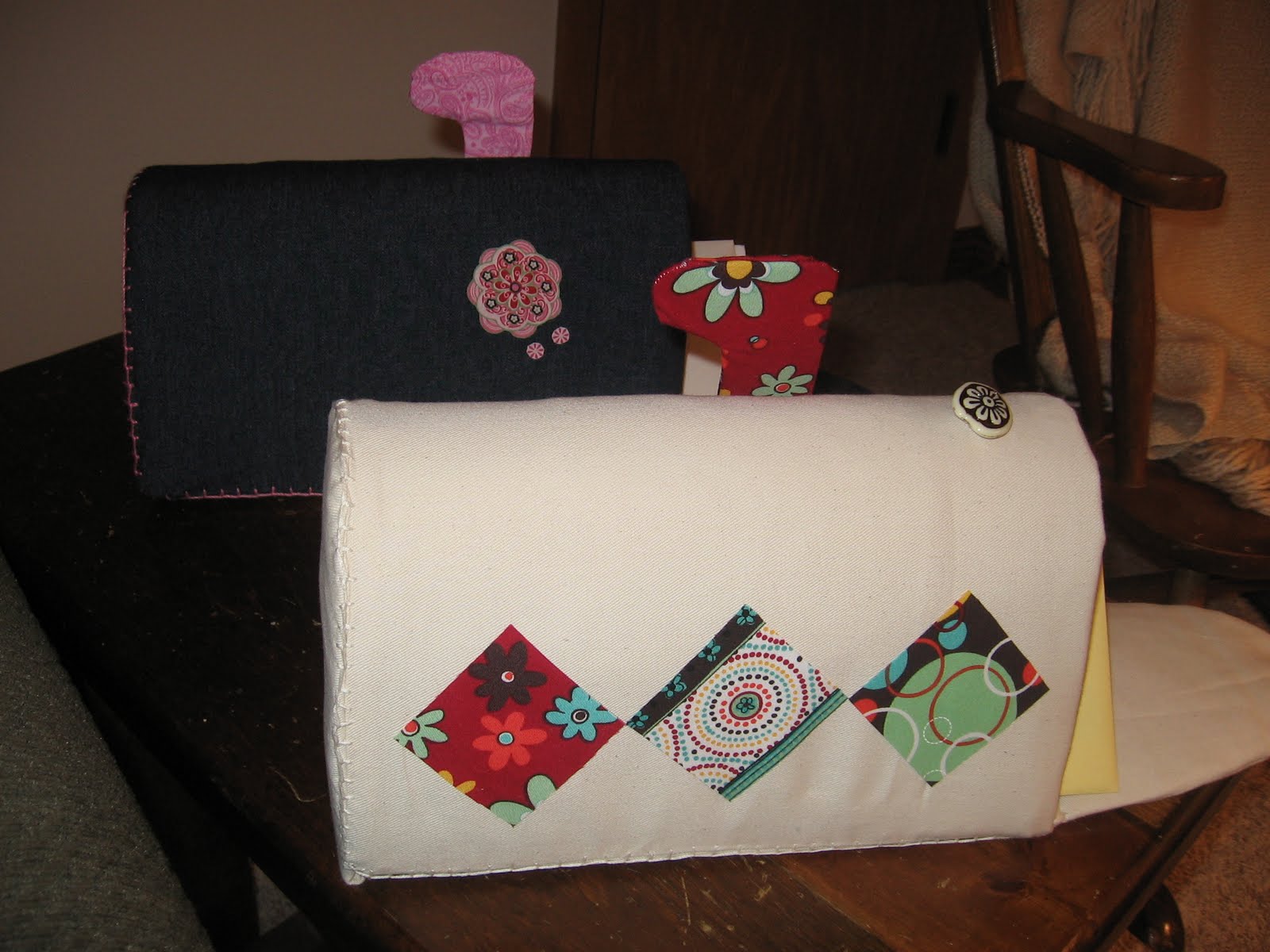 Twelve Crafts Till Christmas: fabric mail: put a stamp on it