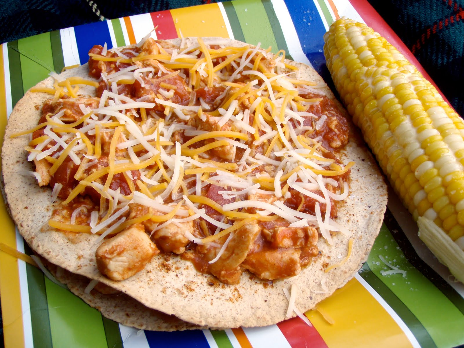 Pineapple Grass: Chicken & Cheese Tostadas