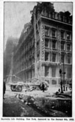 New York - History - Geschichte: Der Brand des Equitable Buildings 1912