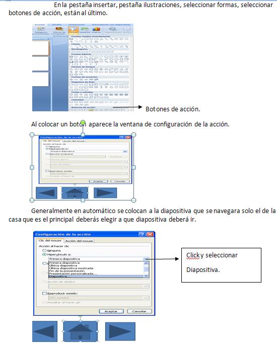 Informatica: Botones de accion