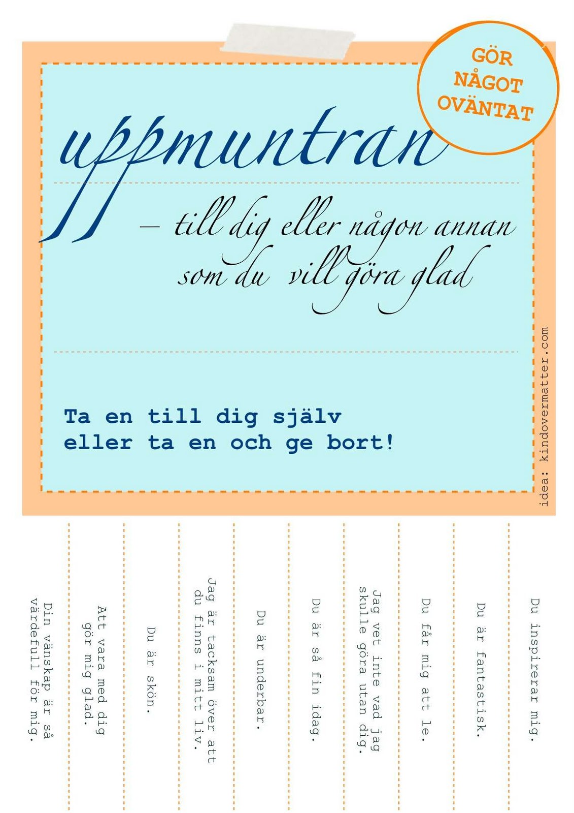 tillbakalutat: Komplimanger