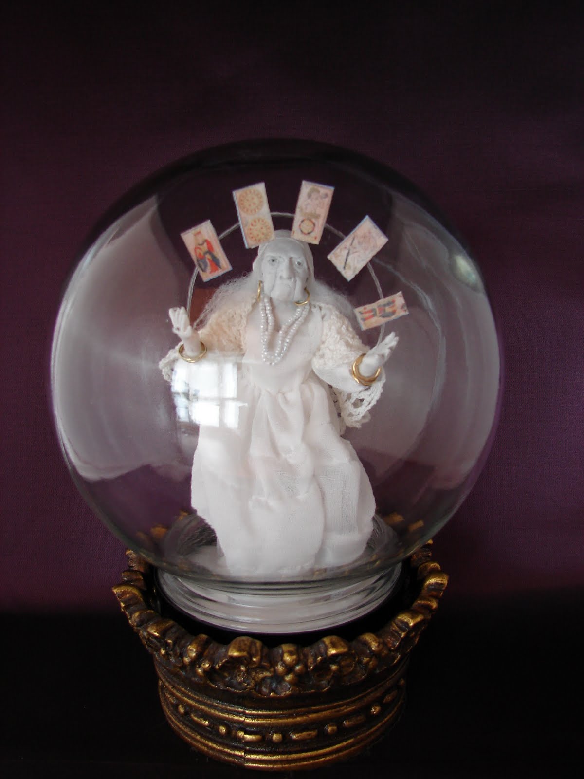 From the Studio of Pat Benedict: Crystal Ball with Miniature Gypsy ...