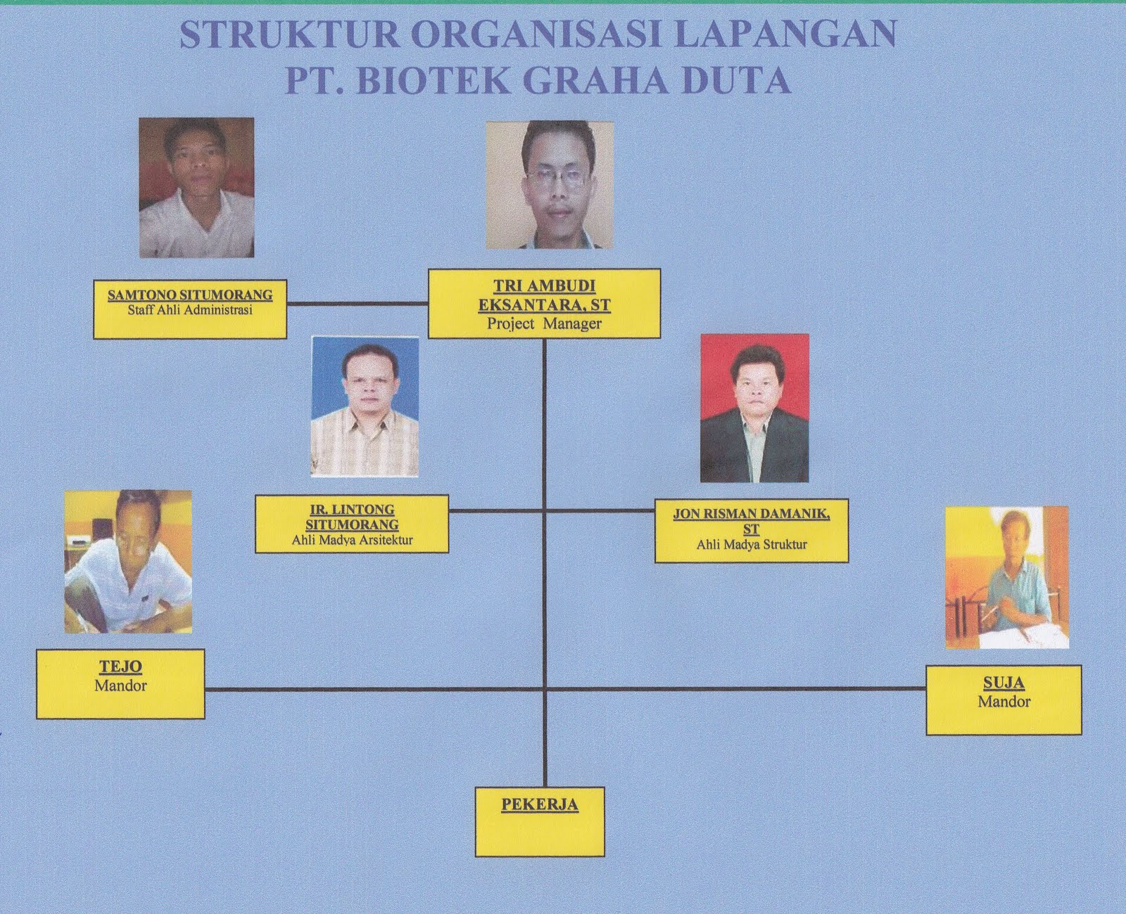 Struktur Organisasi Perusahaan Konstruksi Dan Tugas Berbagai Struktur