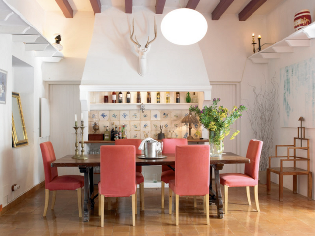 Dwellers Without Decorators: Coral Dining Room Chairs