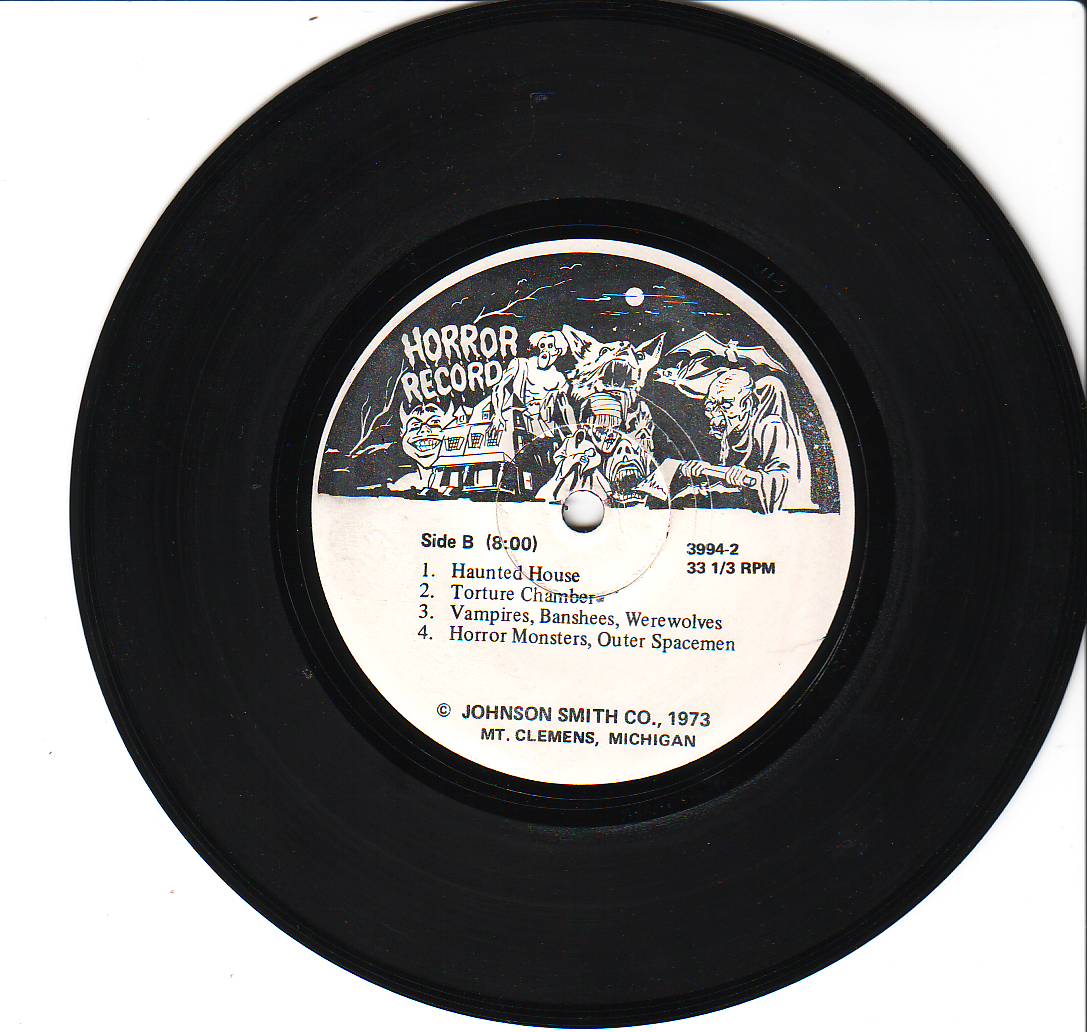 bruitages d'horreur 33 / 45 tours halloween records COLLECTION PRIVEE