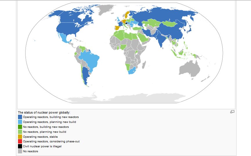 Nuclear For The Green World: The Map Of Power Plant Nuclear In The World..