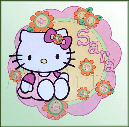 MiArte! Creaciones: Placa Hello - Sara