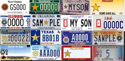 Coffeypot: Gold Star License Plates - Is Your State's There