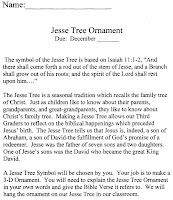 ELEMENTARY SCHOOL ENRICHMENT ACTIVITIES: JESSE TREE PROJECT